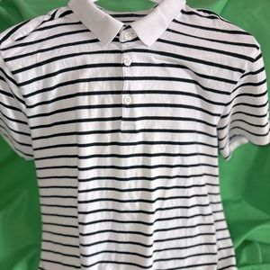 H&M | Shirts | Y2k Nerdcore Asthetic Stroped Casual Polo Stretch Cotton ...